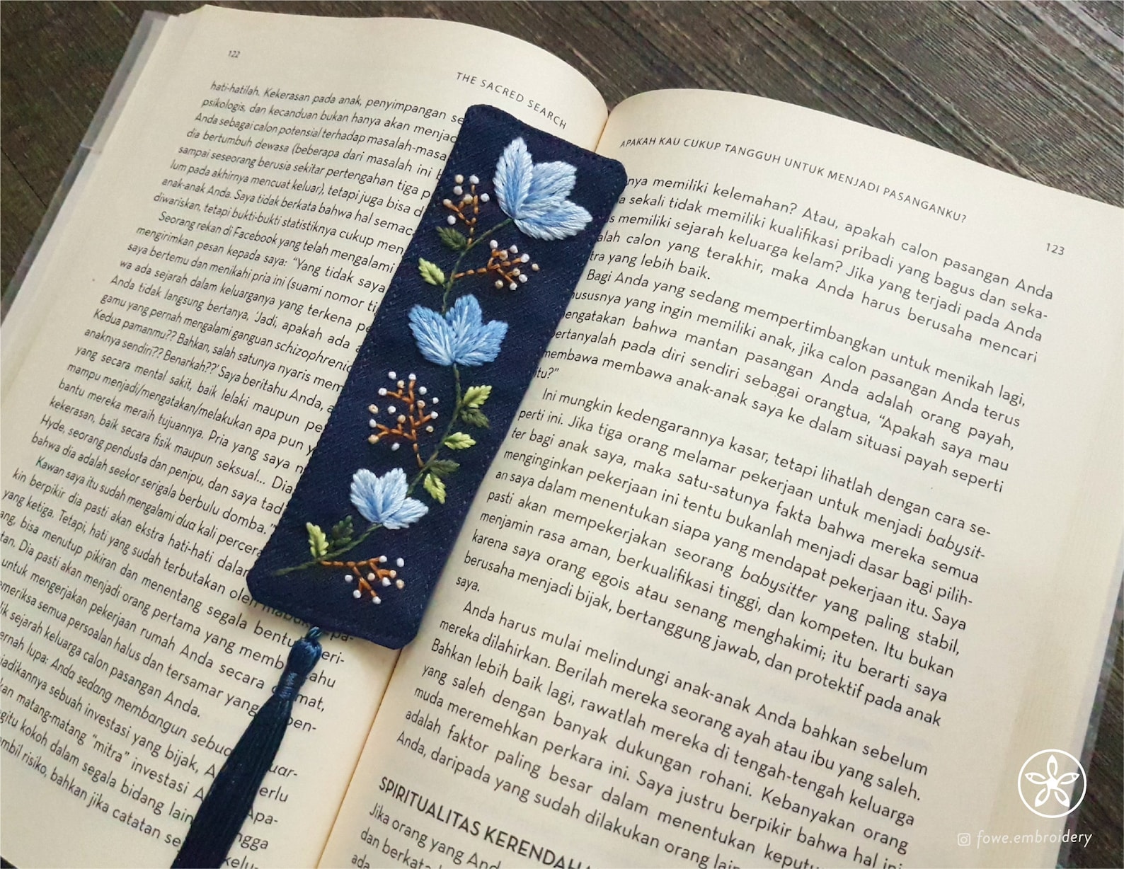 PDF Pattern Bookmark Floral Hand Embroidery Full Tutorial DIY | Etsy