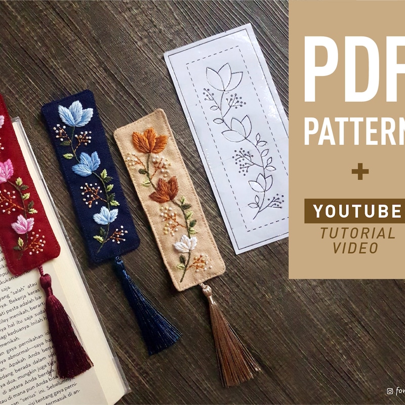 Embroidery Bookmark - Etsy