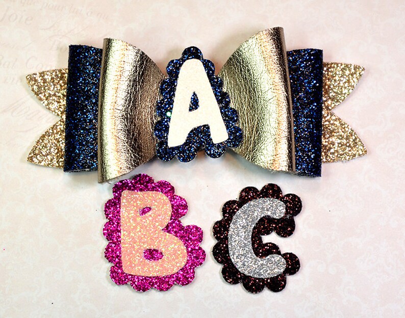 Letter Bow Template Svg Personalized Bow Svg Template Bow | Etsy