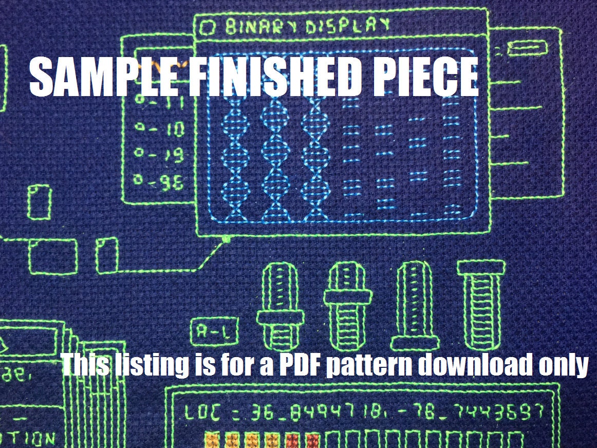 Hela Retro Computer Display Back & Cross Stitch Pattern/puzzle - Saints ...