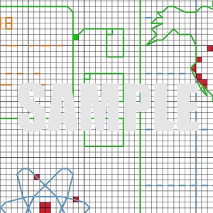 Hela Retro Computer Display Back & Cross Stitch Pattern/puzzle - Saints ...