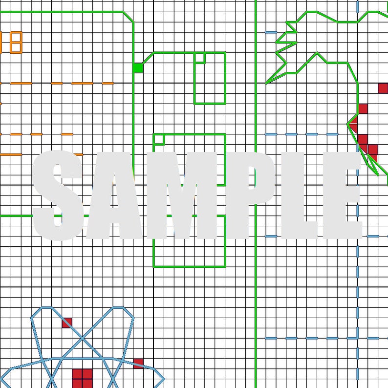 Hela Retro Computer Display Back & Cross Stitch Pattern/puzzle - Saints ...