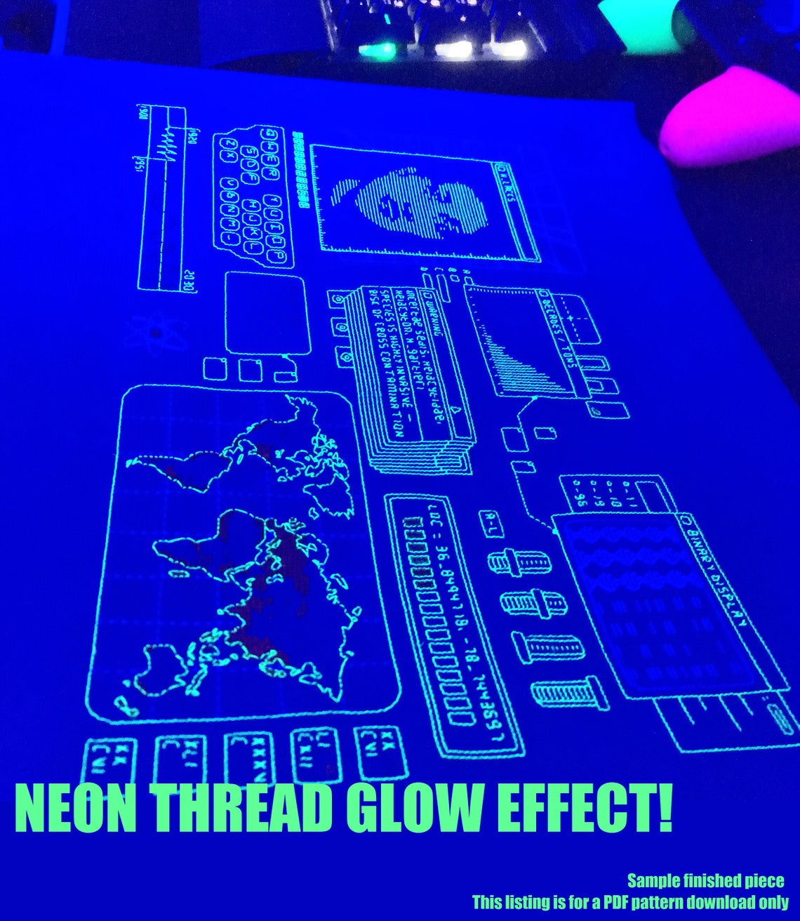 Hela Retro Computer Display Back & Cross Stitch Pattern/puzzle - Saints ...