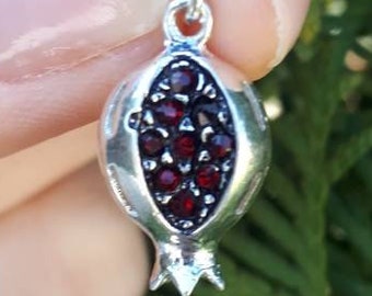 Persephone Necklace Pomegranate Pendant Pomegranate Charm - Etsy