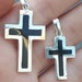 Couples Crosses Enamel Cross Couple Necklace Silver Crosses for Him for ...