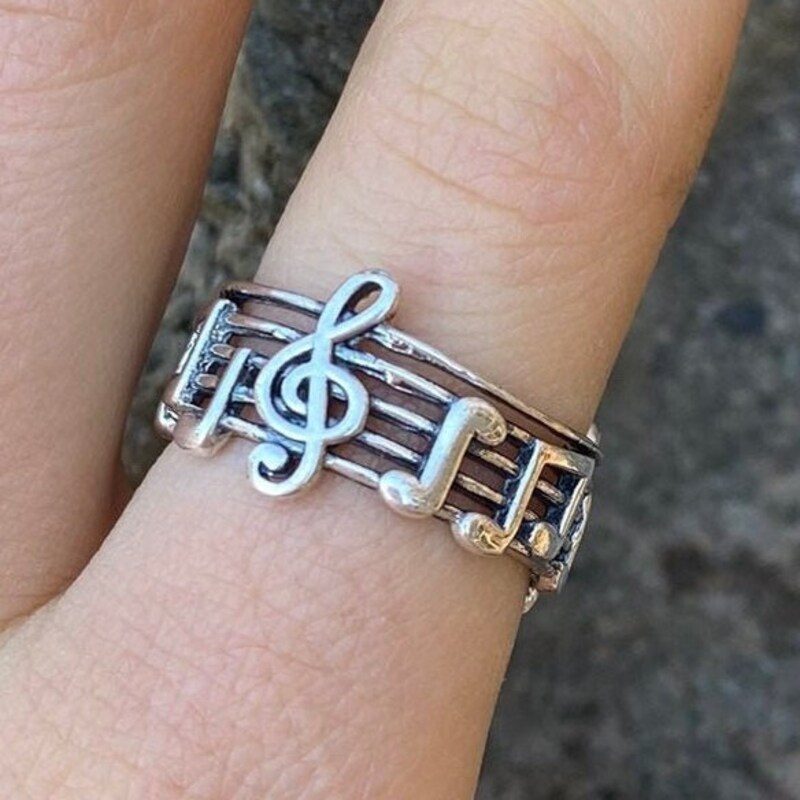 Music Note Ring - Etsy