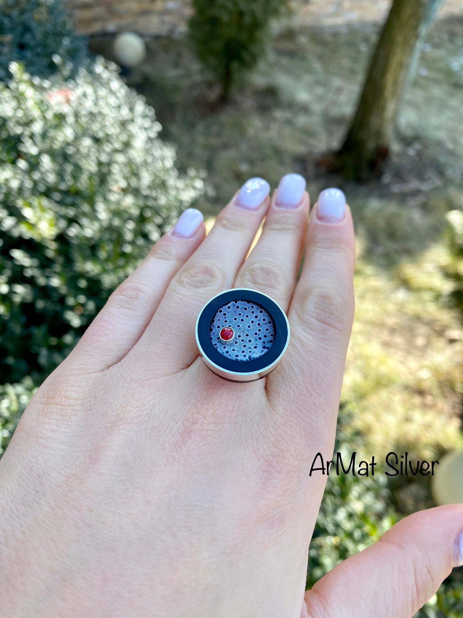 Silver Blue Coral Ring Blue Sponge Coral Earrings Natural - Etsy