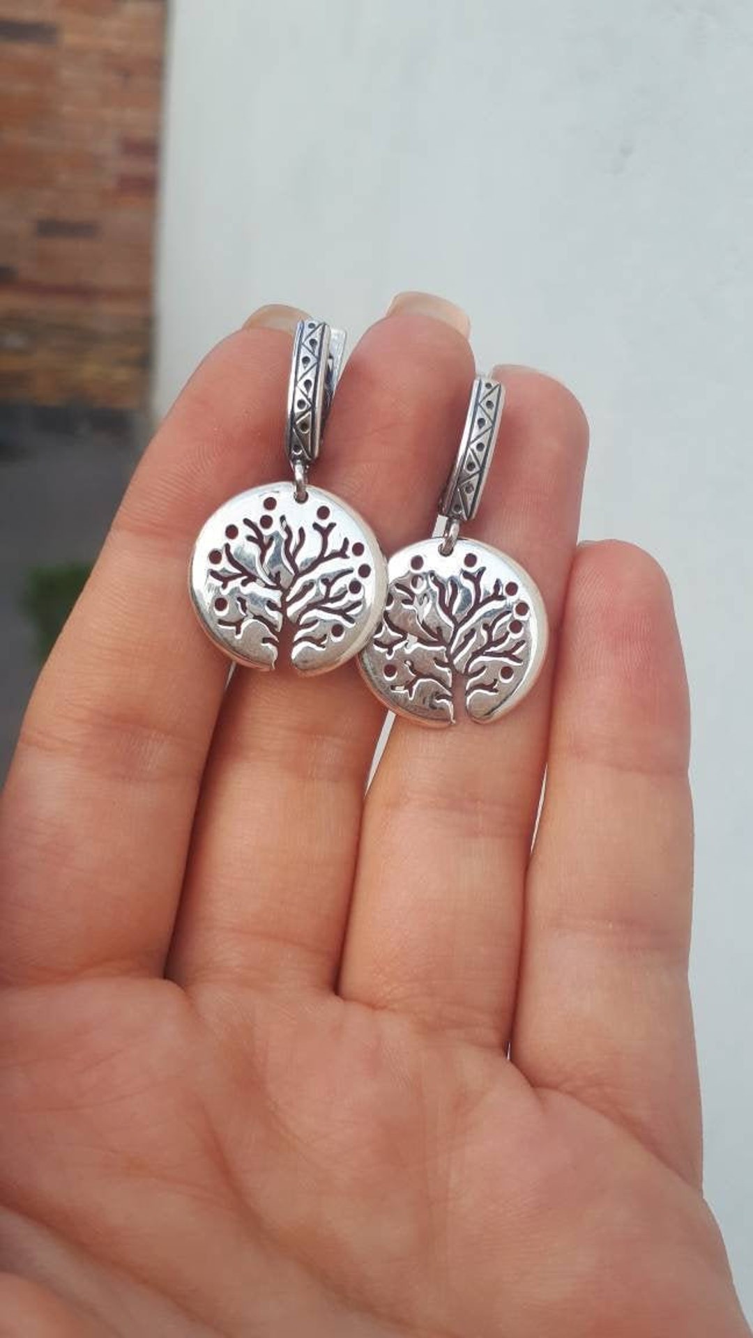 Tree Earrings Tree of Life Earrings Silver Tree Earrings Small Tree ...
