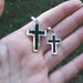 Couples Crosses Enamel Cross Couple Necklace Silver Crosses for Him for ...