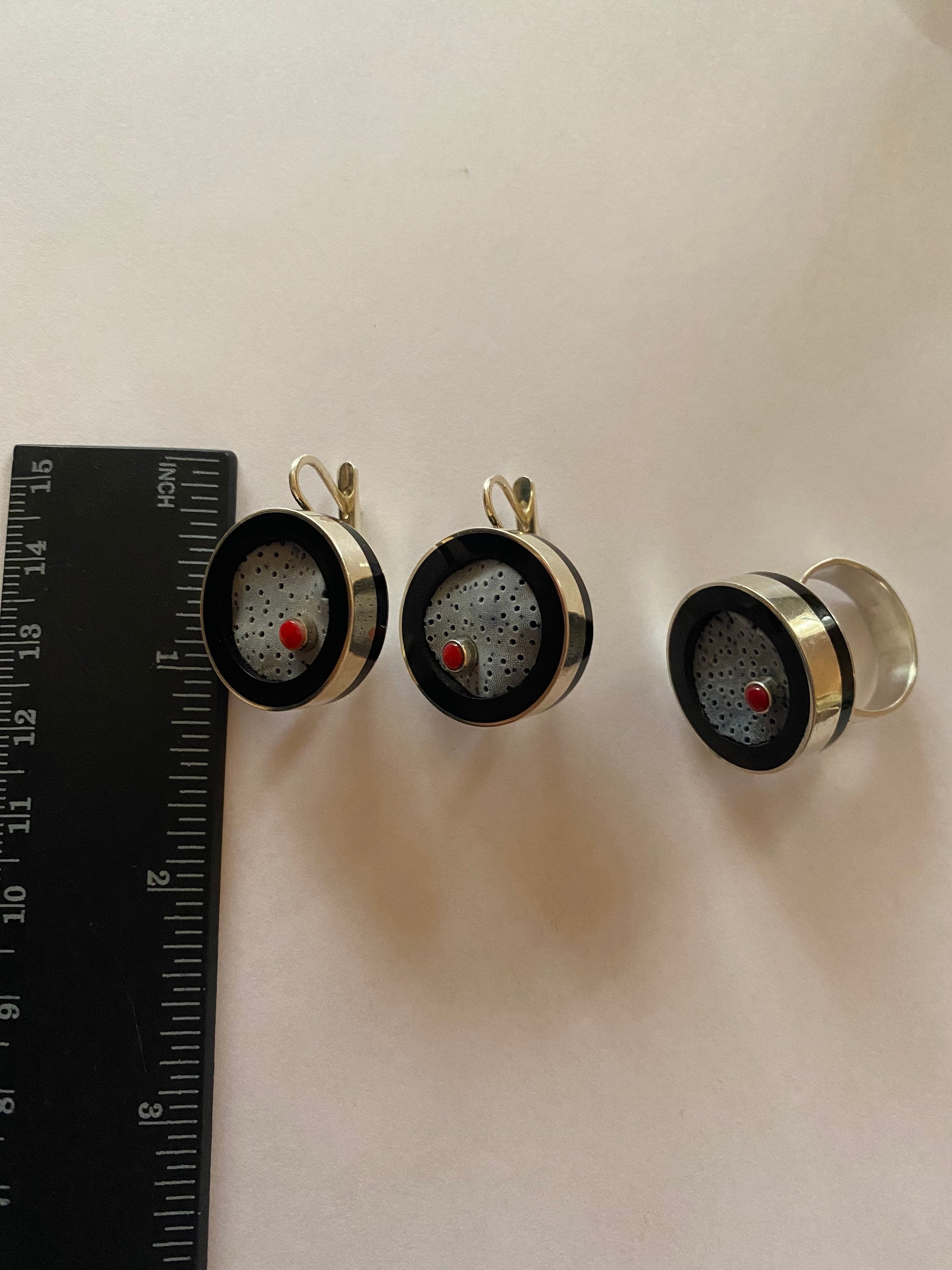 Silver Blue Coral Ring Blue Sponge Coral Earrings Natural - Etsy