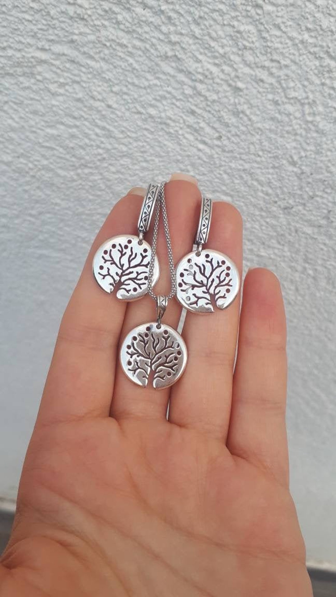 Tree Silver Pendant Tree of Life Tree Necklace Armenian Jewelry Symbol ...