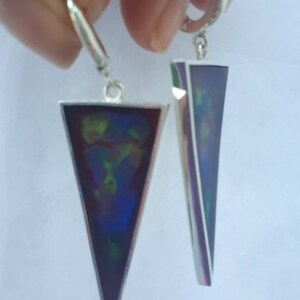 Triangle Large Ring Silver Big Triangle Ring Geometric Large Ring Long ...