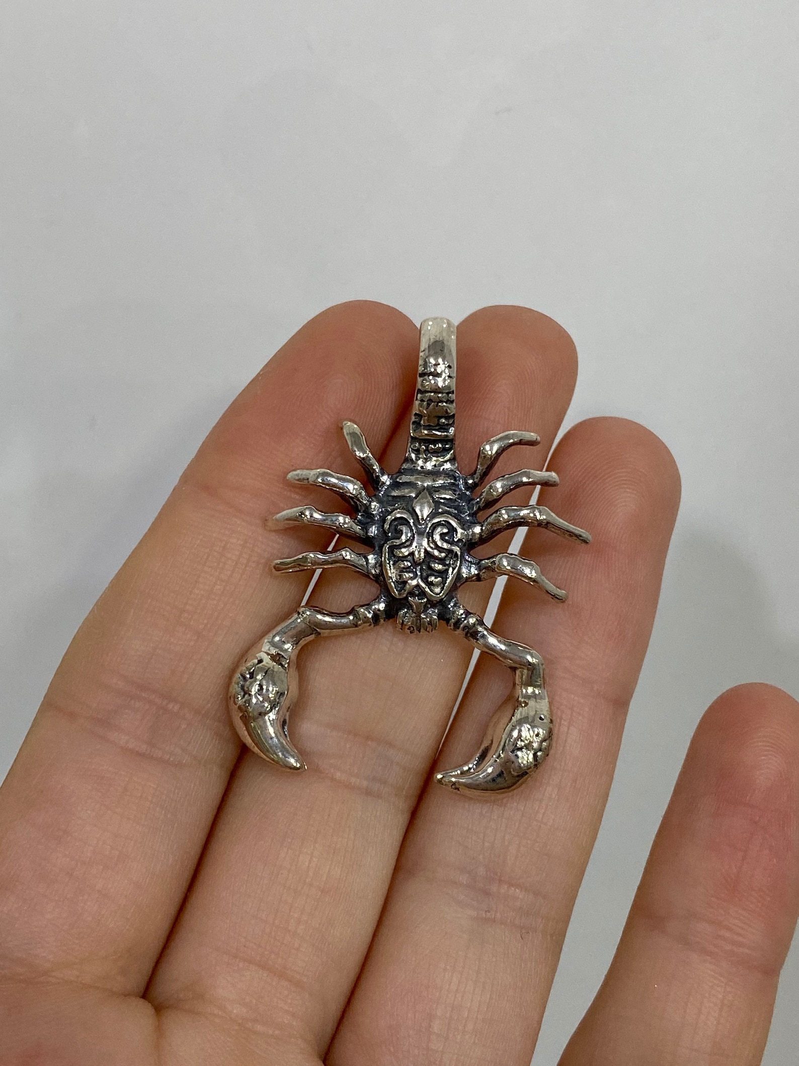 Sterling Silver Scorpion Pendant Antique Scorpion Pendant - Etsy