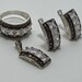 Marcasite Jewelry Set: Crystal & Cubic Zirconia Silver Ring Earrings - Etsy