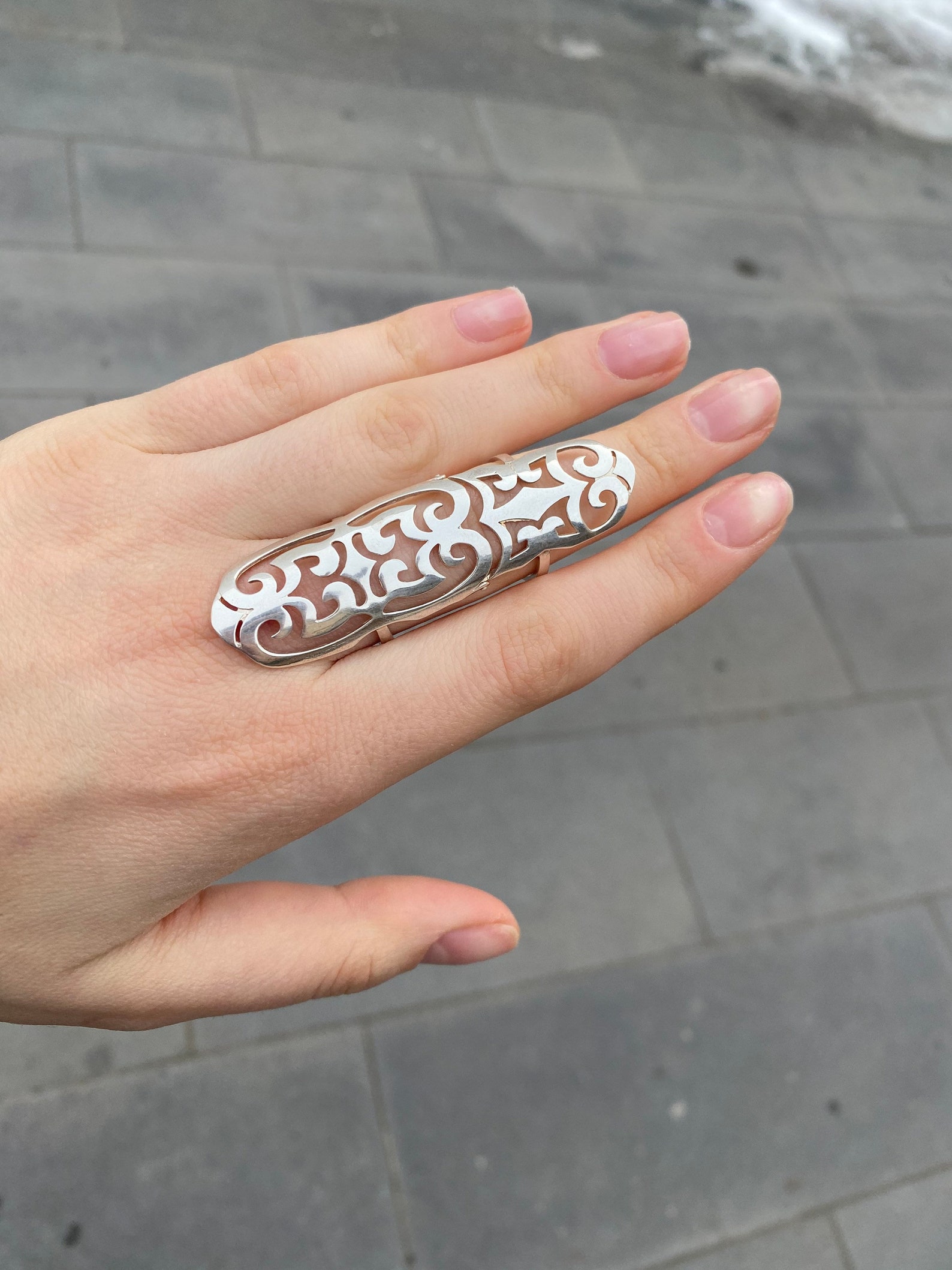 Full Finger Ring Double Ring Shield Ring Slave Ring Filigree - Etsy