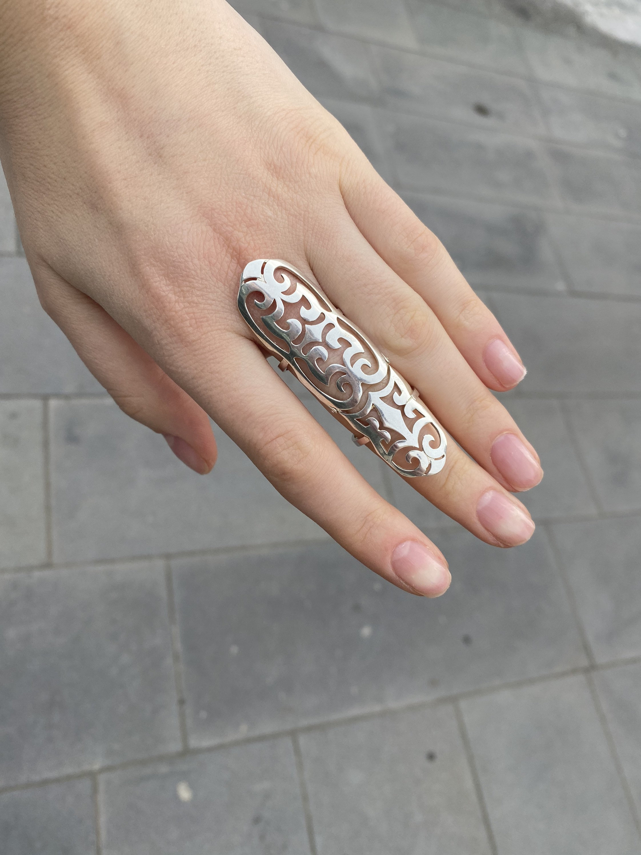 Full Finger Ring Double Ring Shield Ring Slave Ring Filigree - Etsy