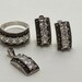 Marcasite Jewelry Set: Crystal & Cubic Zirconia Silver Ring Earrings - Etsy