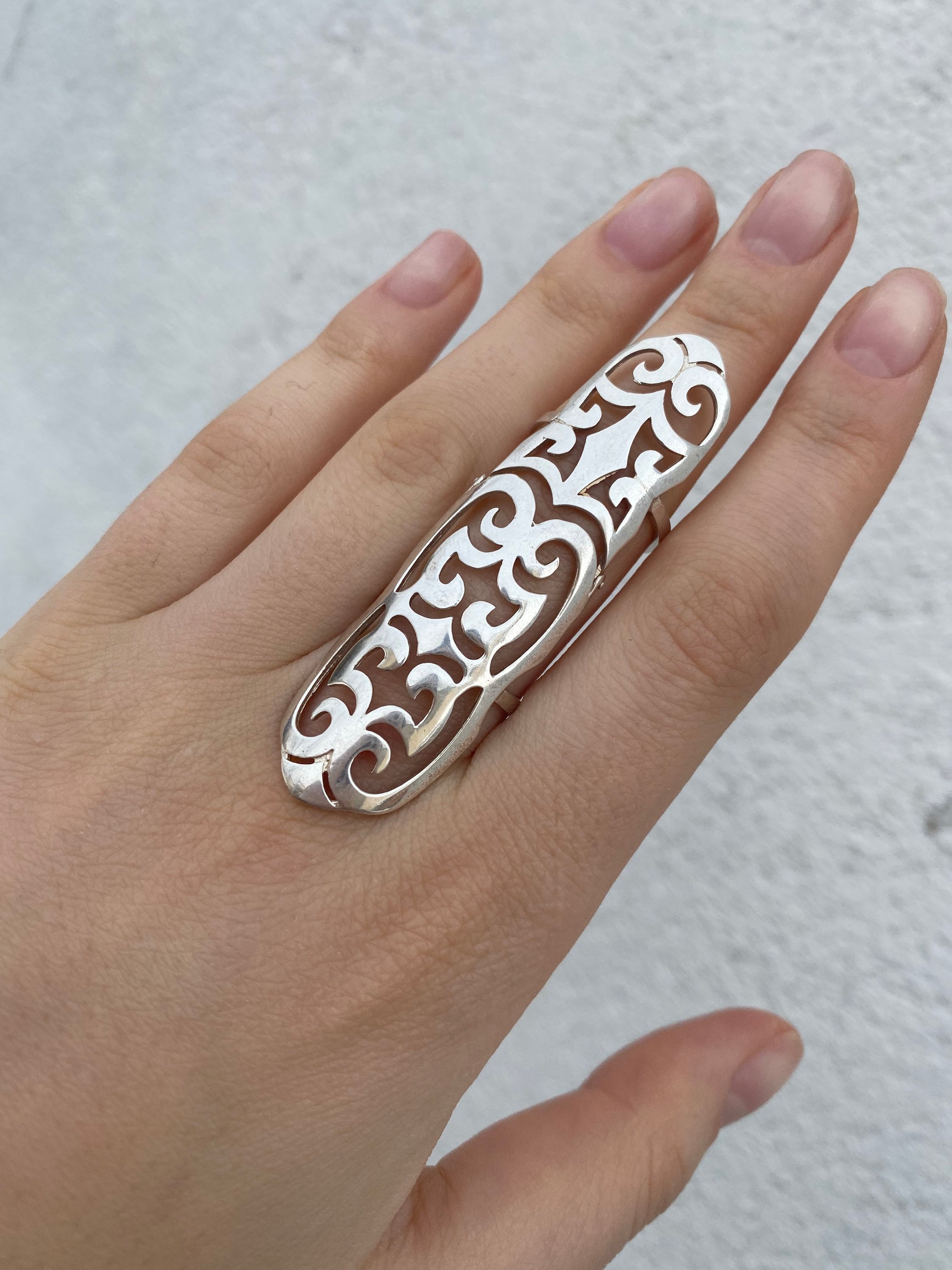 Full Finger Ring Double Ring Shield Ring Slave Ring Filigree - Etsy