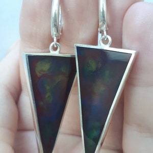 Triangle Large Ring Silver Big Triangle Ring Geometric Large Ring Long ...