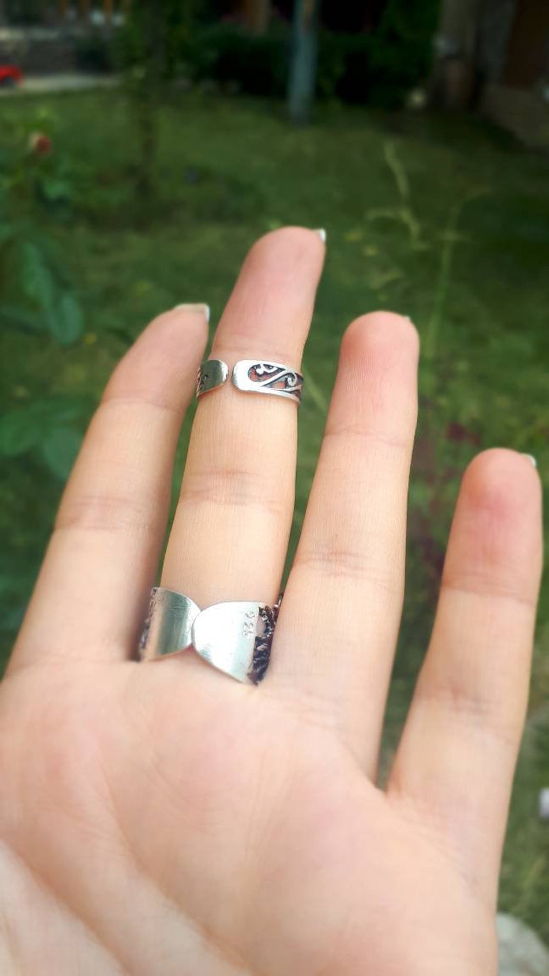 Chain Ring Double Ring Double Chain Ring Pomegranate Ring | Etsy