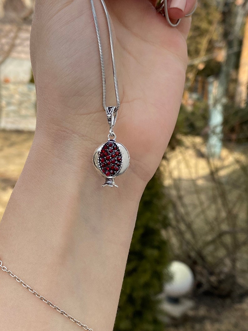 Pomegranate necklace Pomegranate pendant Silver Pomegranate | Etsy Pomegranate necklace Pomegranate pendant Silver Pomegranate | Etsy