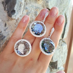 Extra Large Round Ring Luxury Round Silver Ring Large Crystal Silver ...