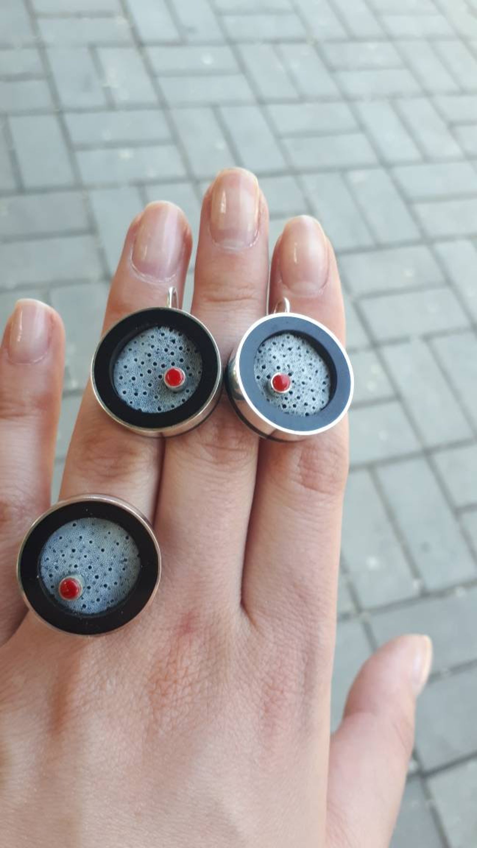 Silver Blue Coral Ring Blue Sponge Coral Earrings Natural - Etsy