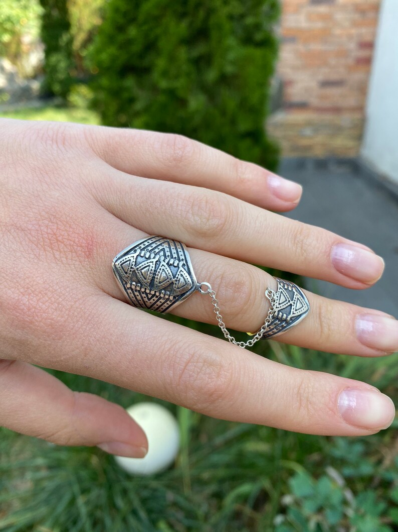 Double Ring Chain Ring Double Chain Ring Slave Change Ring - Etsy