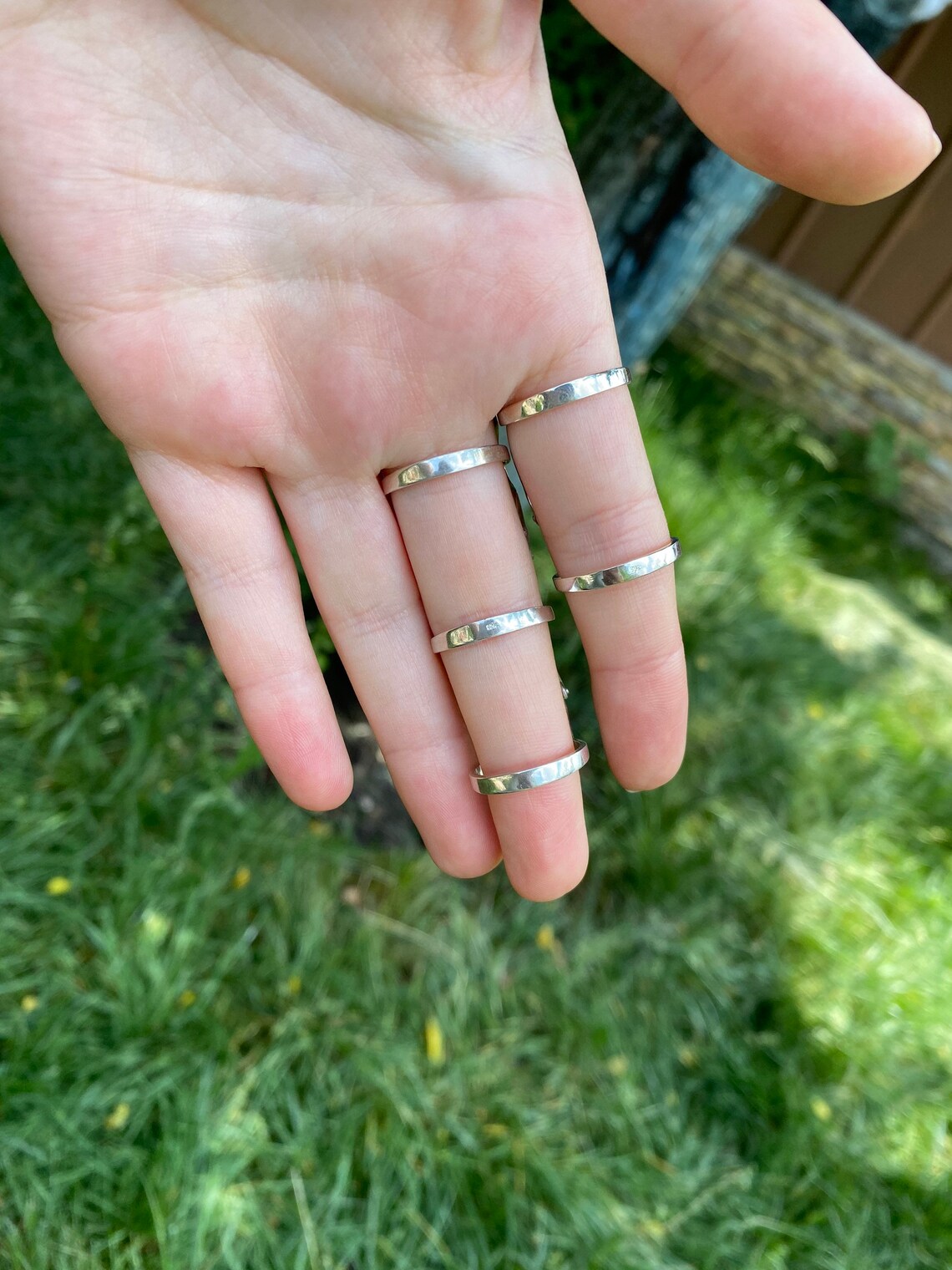 Full Finger Ring Finger Long Ring Long Finger Ring Sterling - Etsy