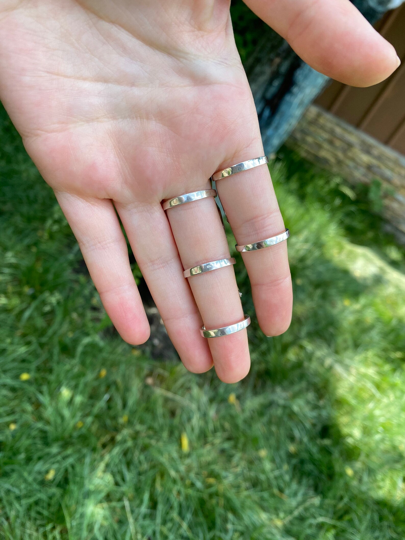 Full Finger ring Finger long ring Long finger ring Sterling | Etsy