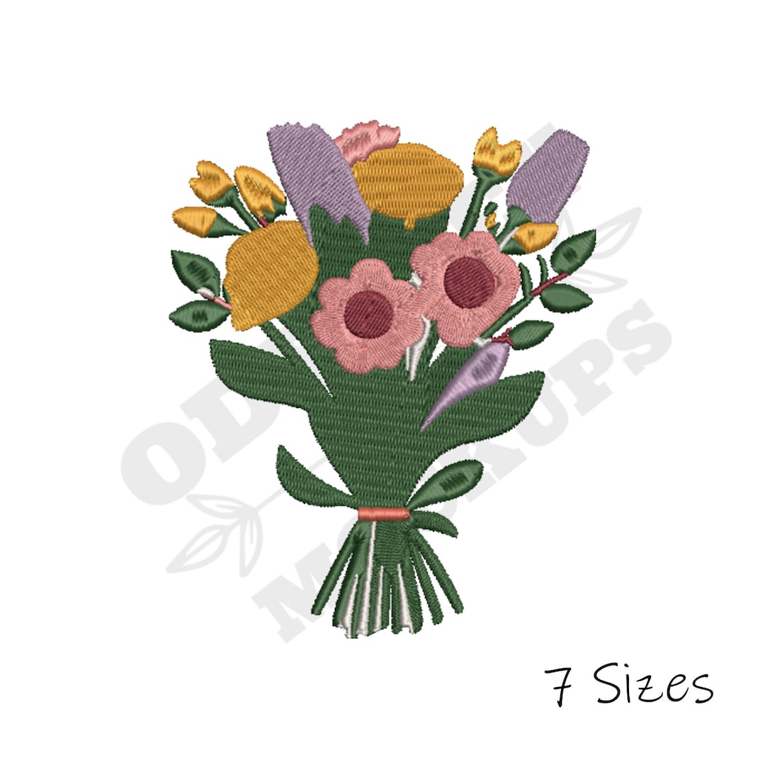 Flower Bouquet Embroidery Design Flower Embroidery Design Machine