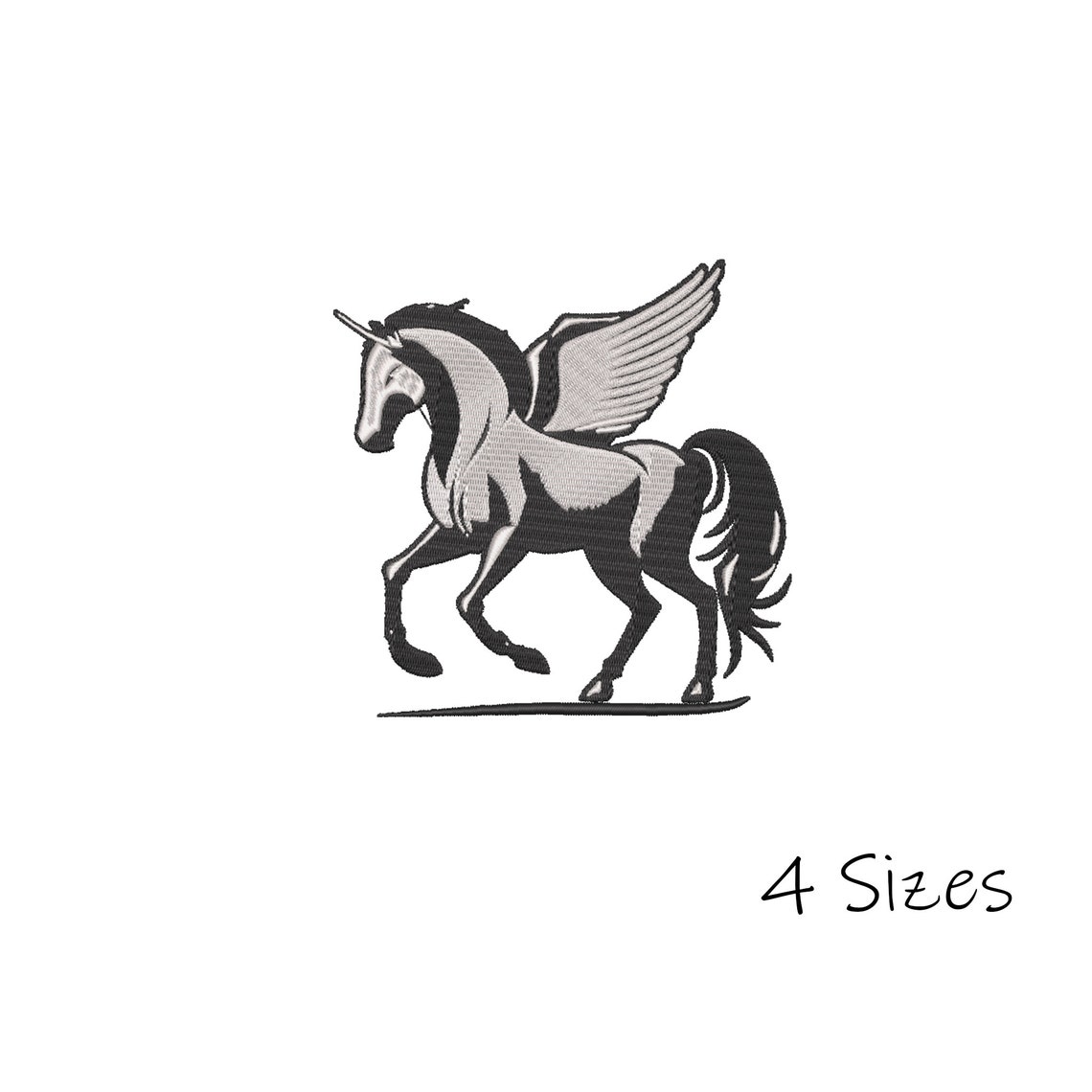 Pegasus Winged Horse Embroidery Design Equestrian Embroidery Machine ...