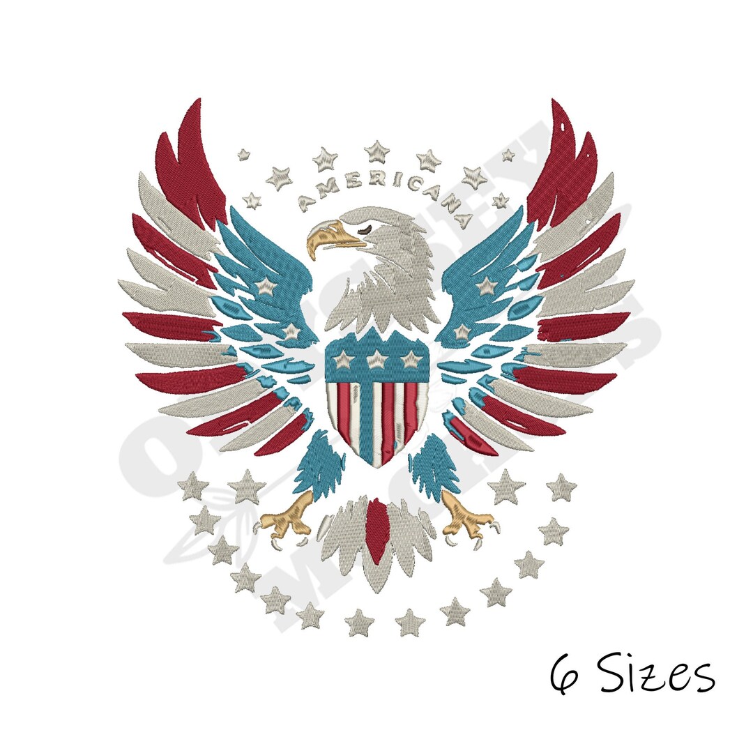 American Eagle Embroidery Design, Patriotic Embroidery Design, Machine ...