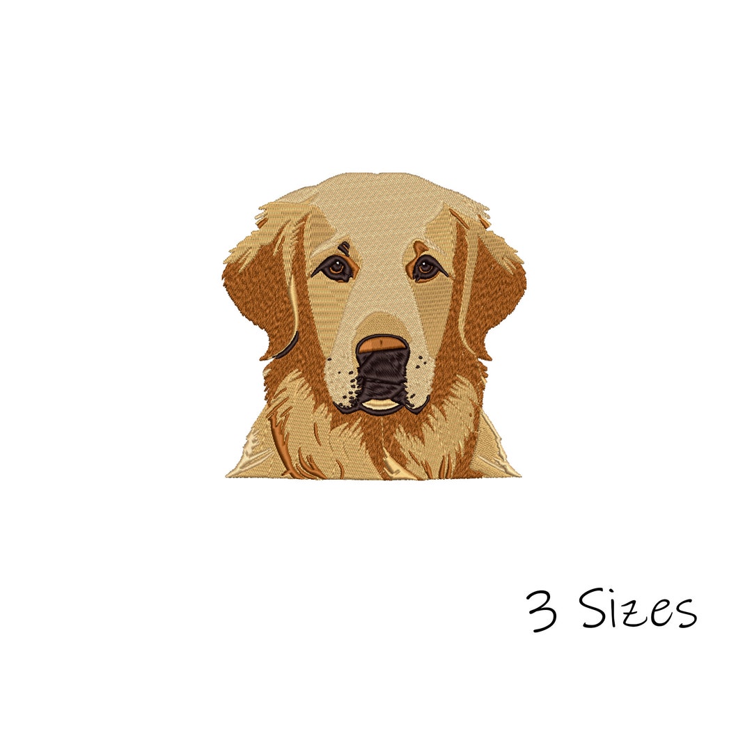 Golden Retriever Embroidery Design Lifelike Dog Embroidery Machine ...