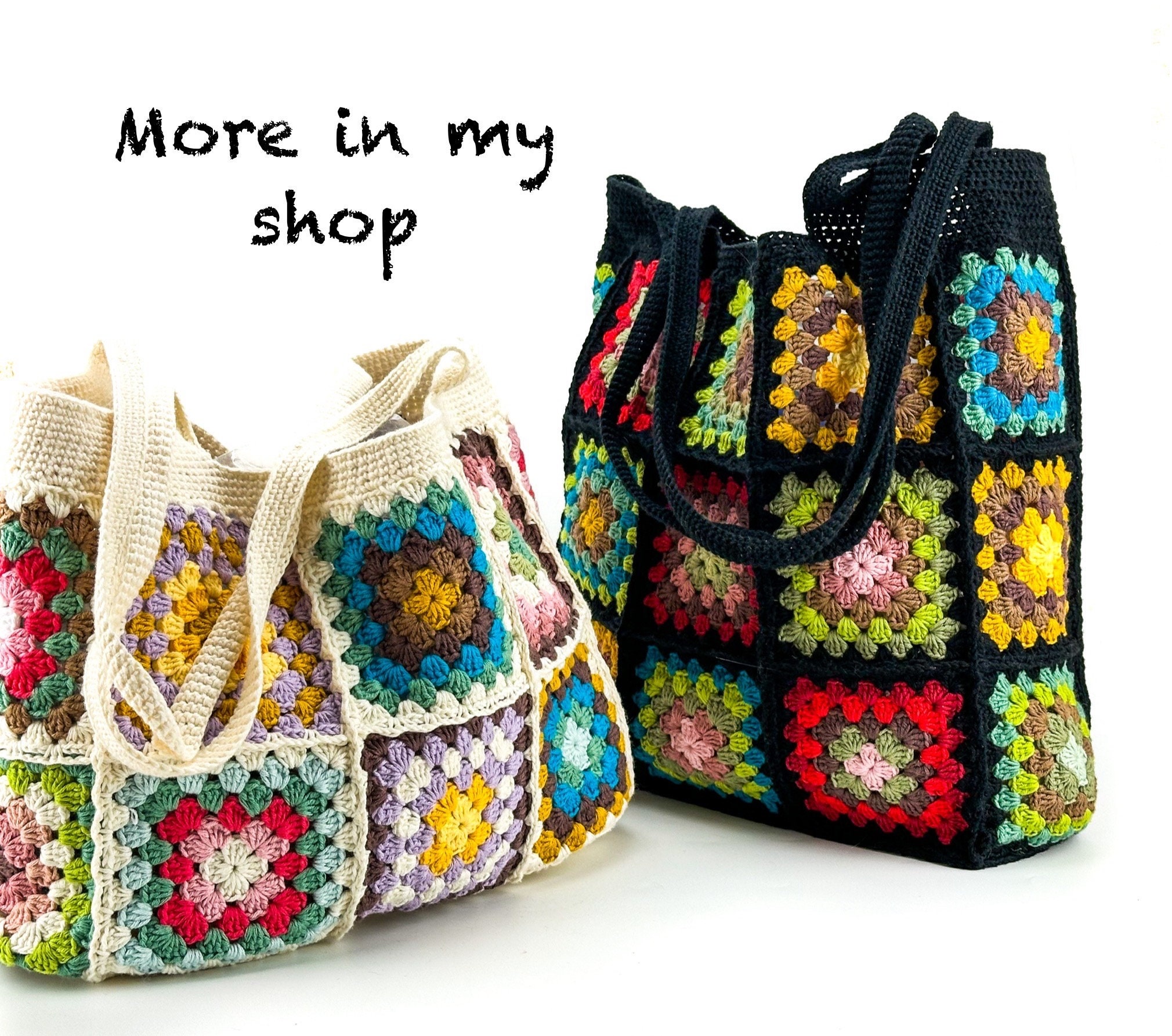 Rose Violet Granny Square Crochet Pattern (PDF Download) - Etsy