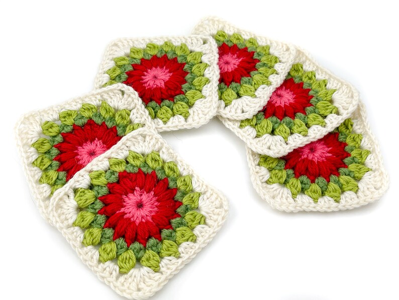 Rose Violet Granny Square Crochet Pattern (PDF Download) - Etsy