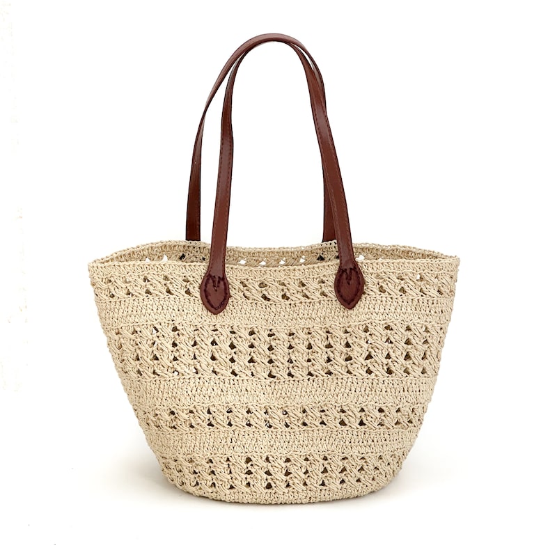 Crocheted Straw Bag - Etsy
