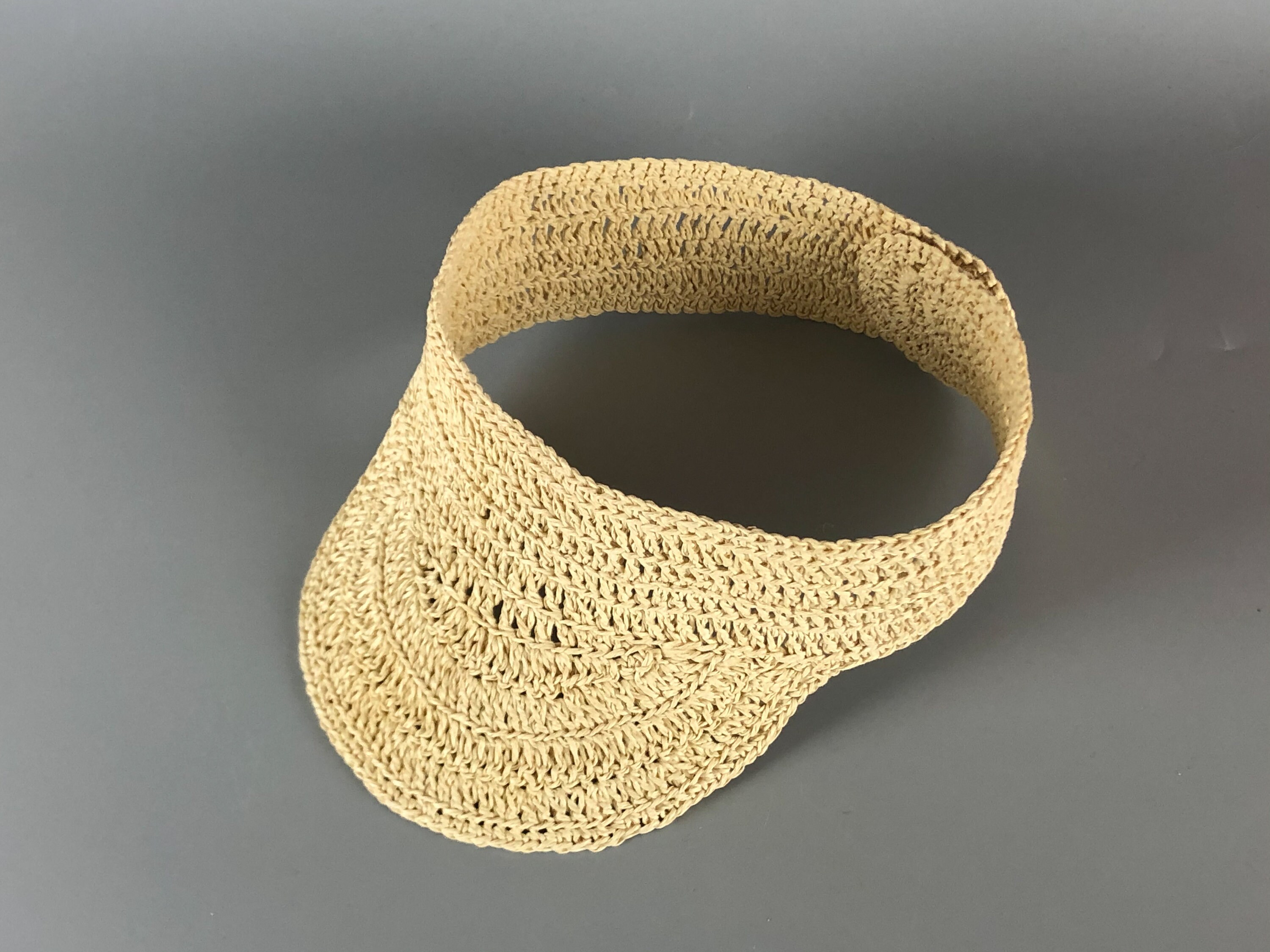 Straw Raffia Handmade Beach Visor, Crocheted Cap - Etsy