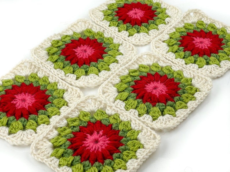 Rose Violet Granny Square Crochet Pattern (PDF Download) - Etsy
