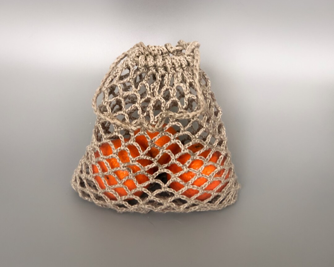 Mesh Net Produce Bag, Medium Size Linen Produce Bag, Produce Bags for ...