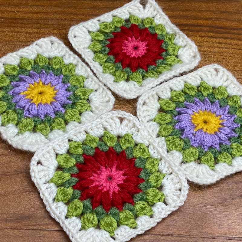 Floral Granny Square - Etsy