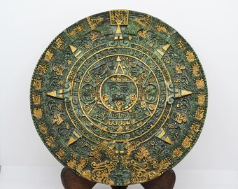 Malachite Aztec Calendar - Etsy