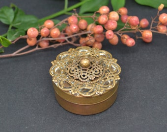 Brass Pill Box - Etsy