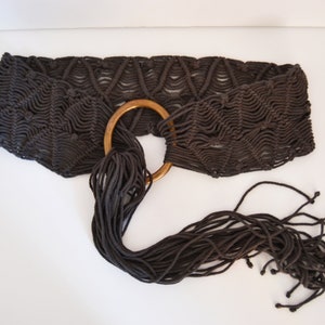 Wide Boho Belt for Women Oval Metal Buckle, Rope Belt, Braided Rope ...