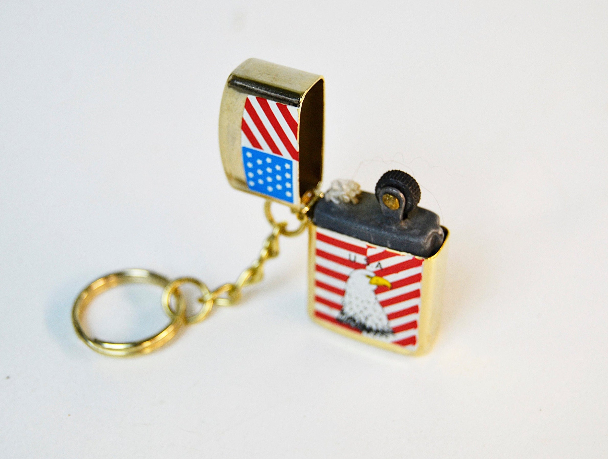 Cigarette Lighter Keychain Mini Cigarette Lighter Gold Mini - Etsy