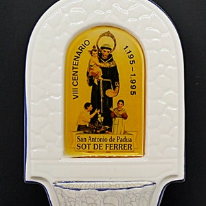 Ceramic Holy Water Fountain, Religious Fountain, Water Font Wall Hung ...