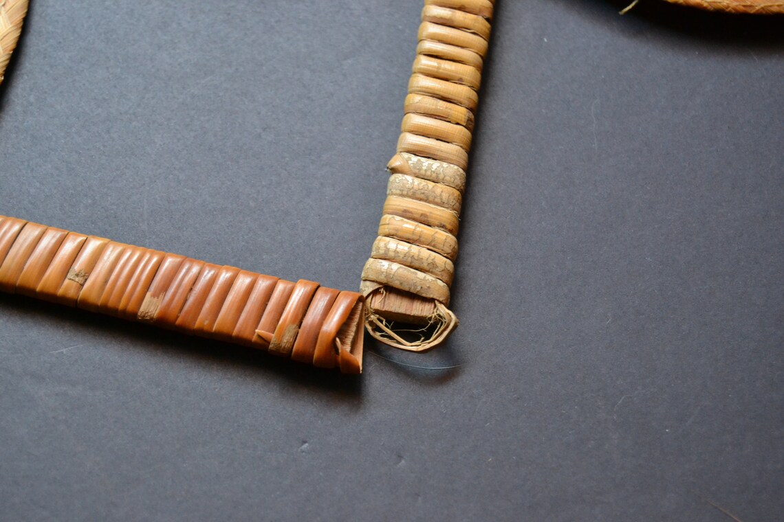 Chinese Straw Fans Vintage Straw Fan Boho Chic Fan Fixed - Etsy