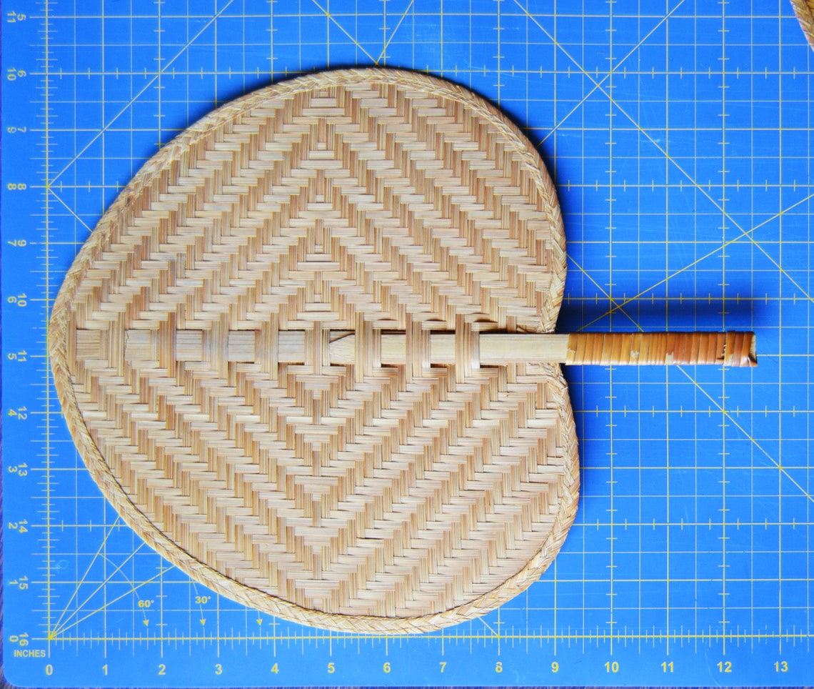 Chinese Straw Fans Vintage Straw Fan Boho Chic Fan Fixed - Etsy