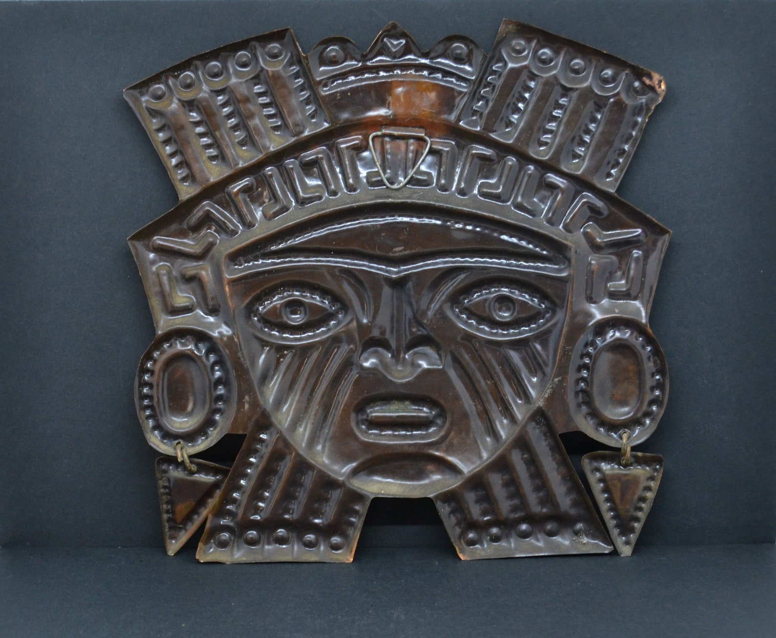 Mayan Copper God Inca God Plaque Inca Wall Decoration | Etsy