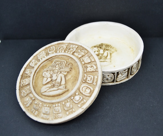 Mayan calendar jewelry box, Mayan calendar box, jewel… - Gem